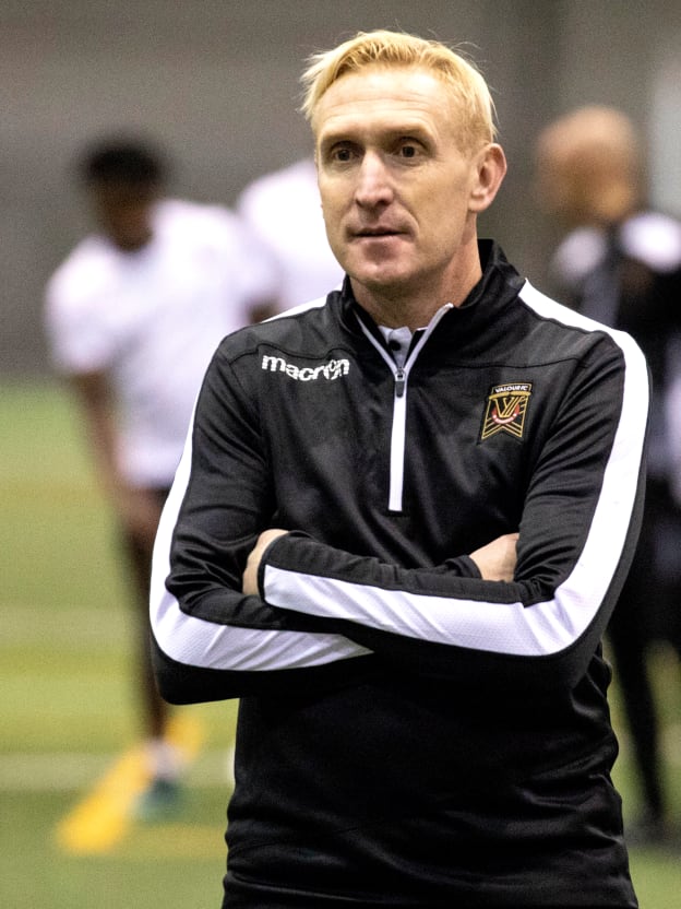 Valour coach Rob Gale evaluating free agents at closed tryout